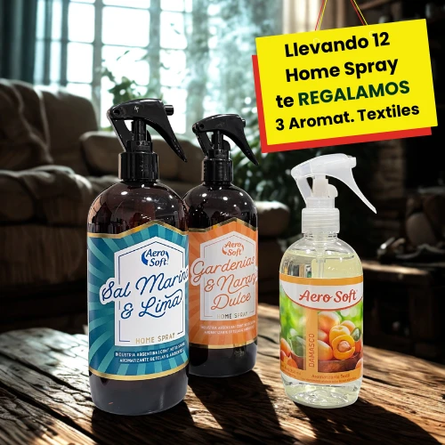 Home Spray x 12 Unid. + 3 Fragancias Textiles de REGALO